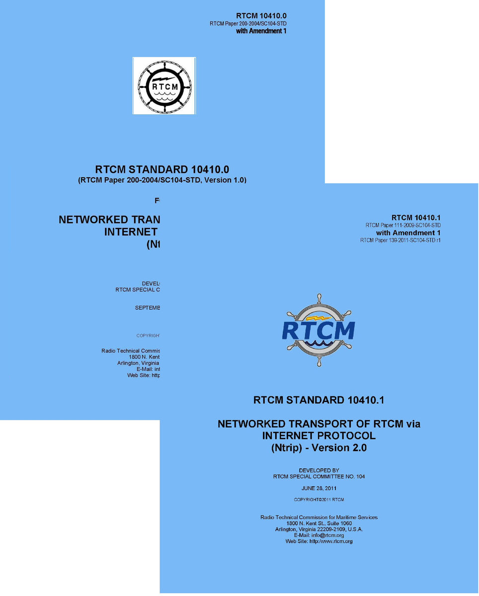 Ntrip package - both the new Version 2.0 standard (RTCM 10410.1) and t ...